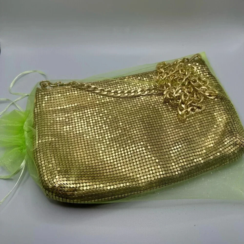 Bags | Golden Mesh Crossbody Bag Vintage | Poshmark